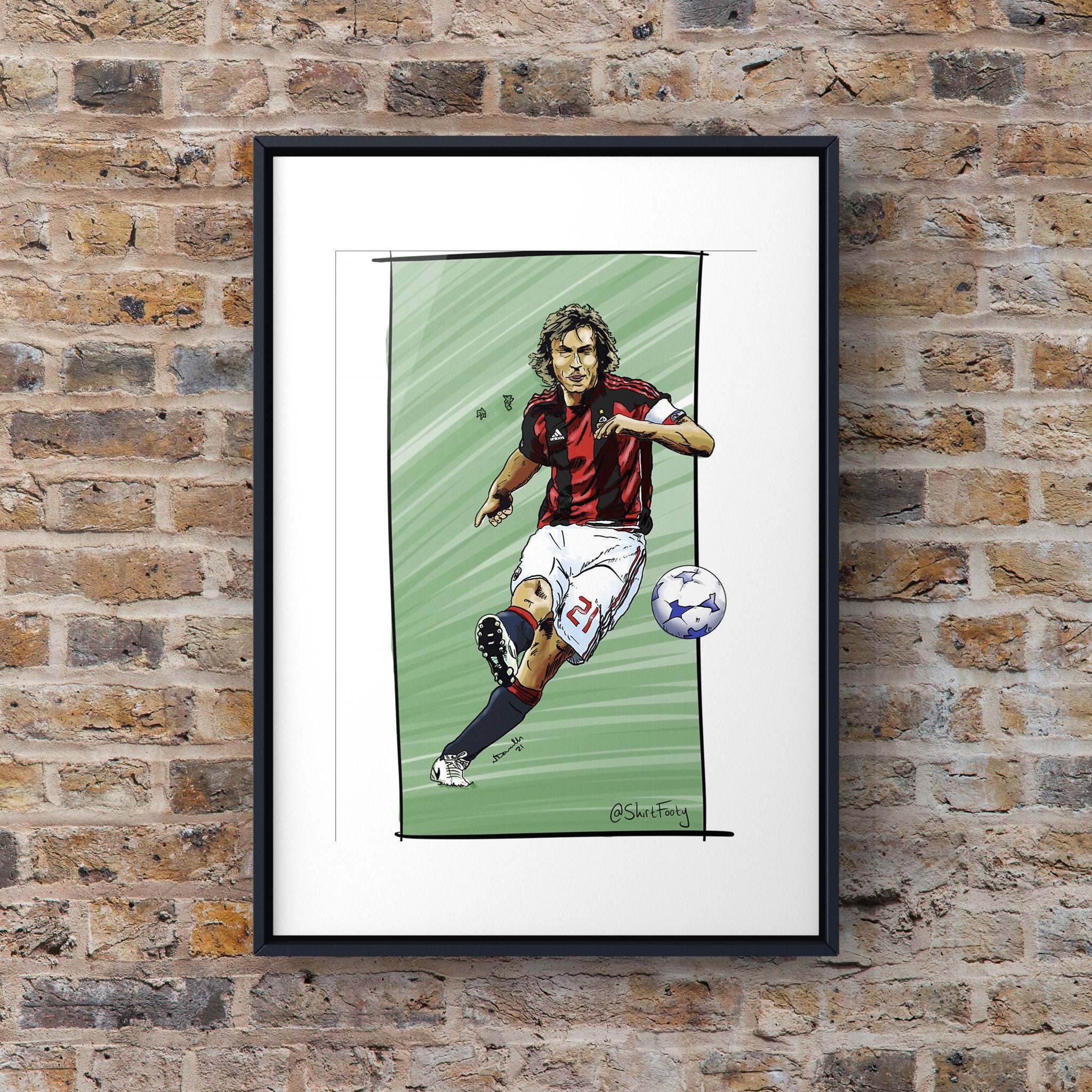 Pirlo AC Milan Print - Etsy