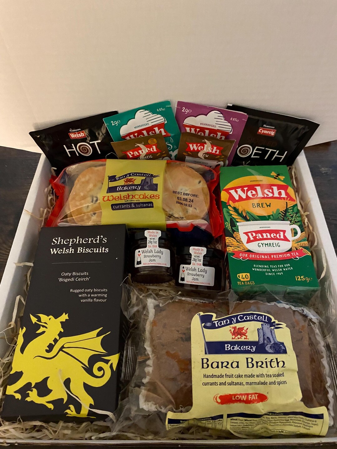 Large Welsh Afternoon Tea Hamper. Fathers Day, Birthday, Bara Brith ...
