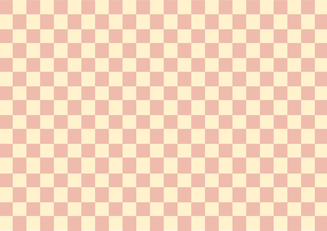 Cool Cream and Pink Checkered Seamless Background Groovy Pattern ...