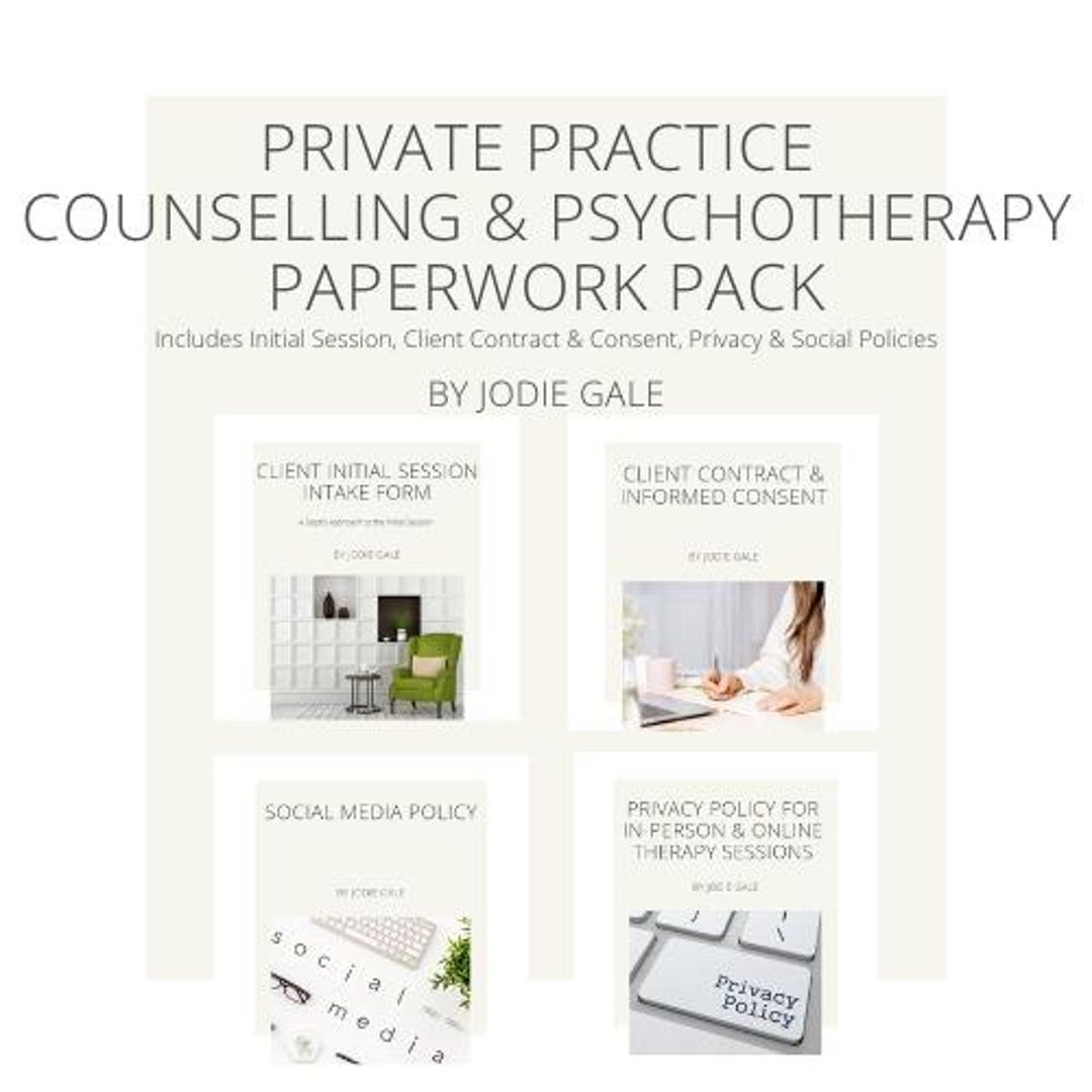 Private Practice Counselling & Psychotherapy Paperwork Pack CANVA ...