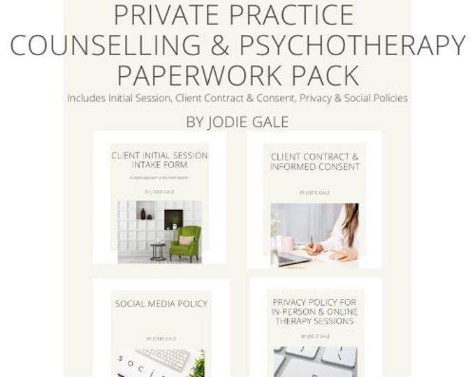 Private Practice Counselling & Psychotherapy Paperwork Pack CANVA ...