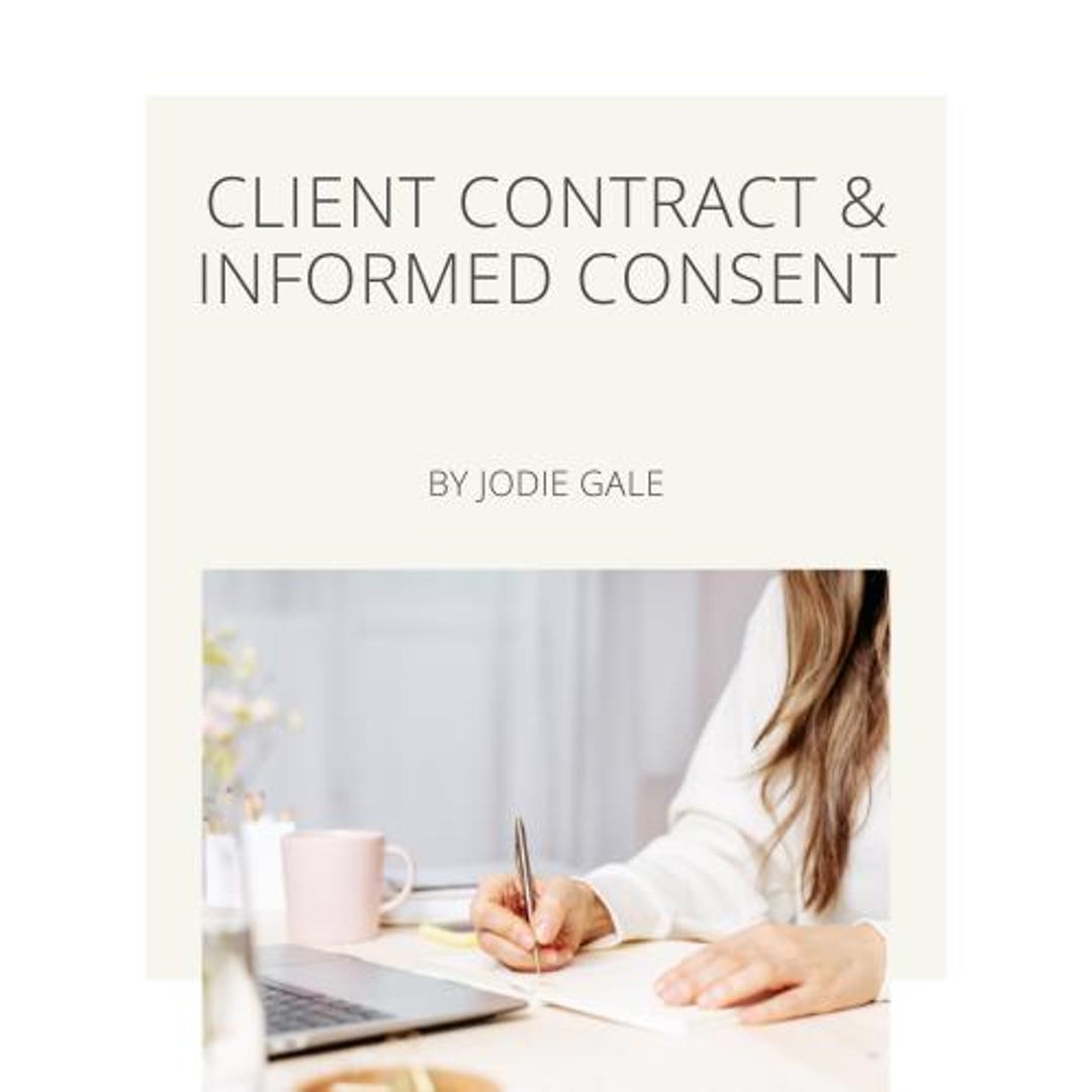 Plantilla CANVA de contrato de terapia del cliente y consentimiento ...