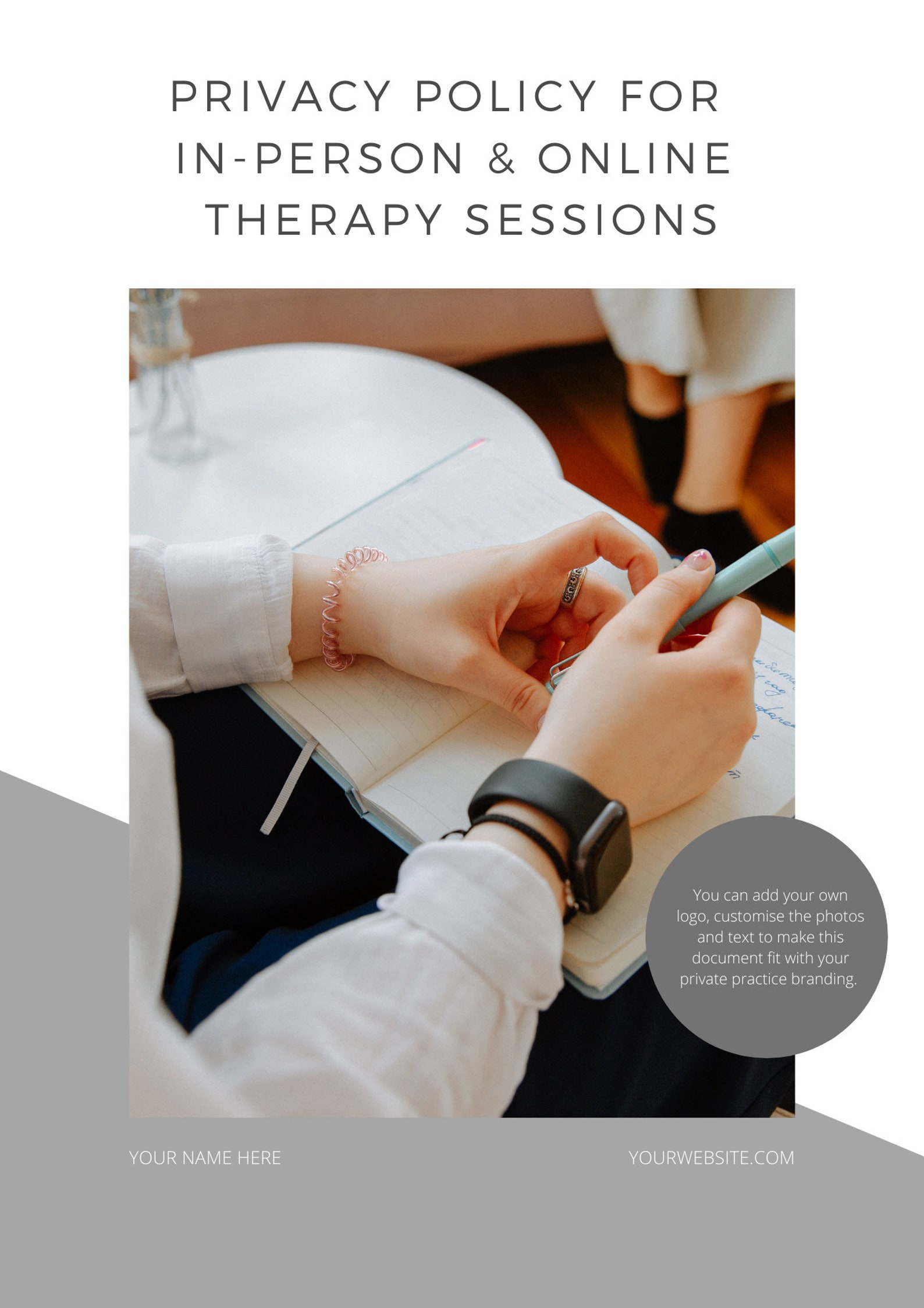 Private Practice Counselling & Psychotherapy Paperwork Pack CANVA ...