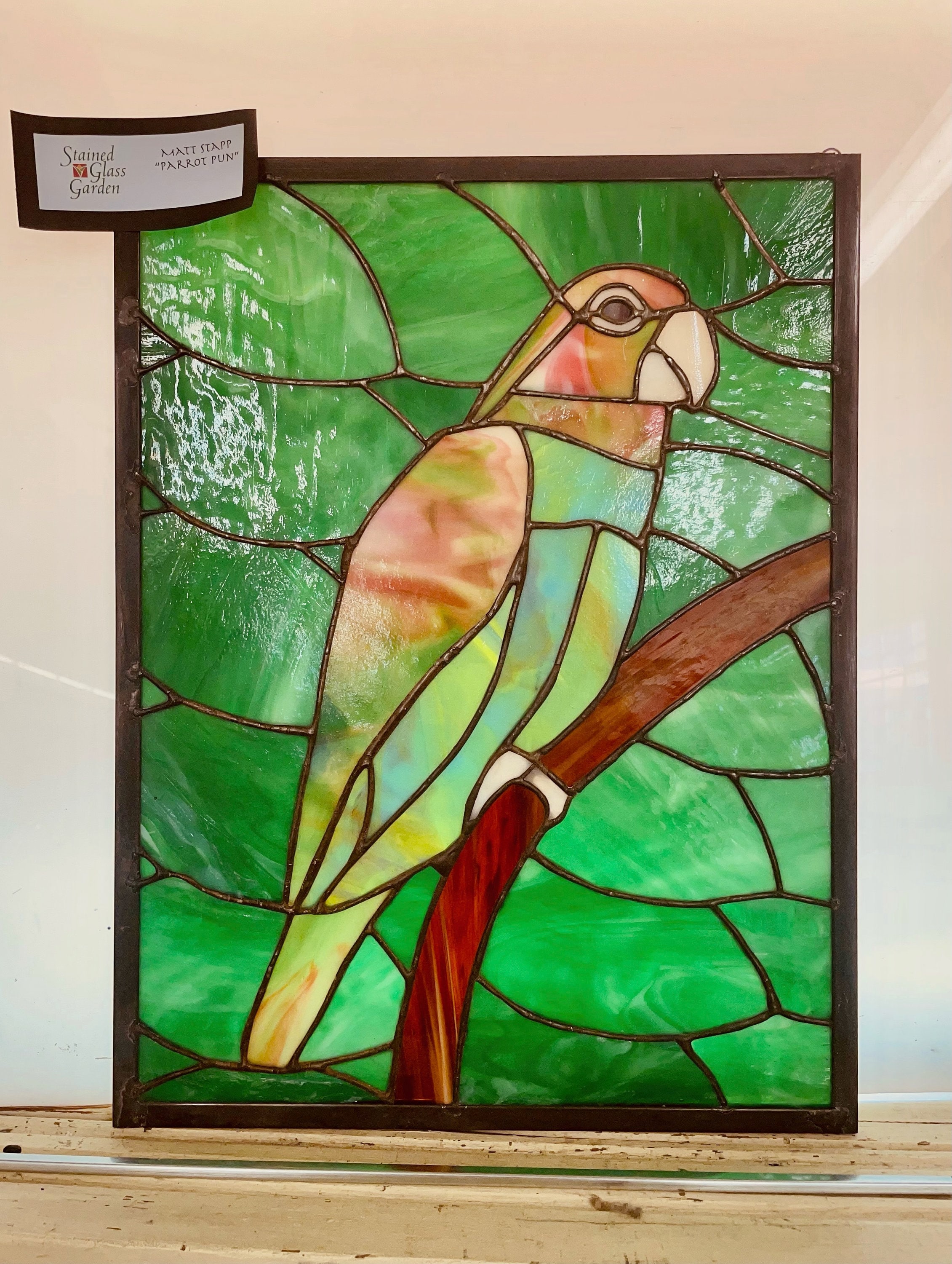 Stained Glass Parrot Suncatcher Window Hanging - Etsy