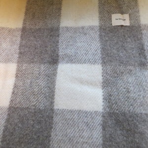 Wool Throws Available in Dark and Light Gray Tweed With Cream Stripes ...