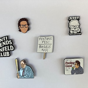 Seinfeld Enamel Pin Set - Choose Any 6 (here's to Feeling Good All the ...