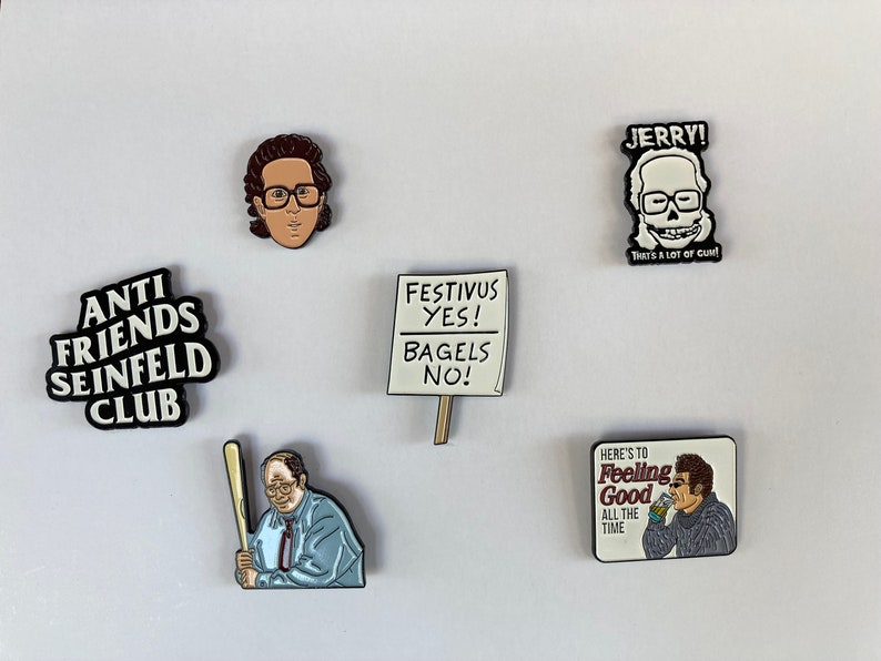 Seinfeld Enamel Pin Set - Choose Any 6 (here's to Feeling Good All the ...