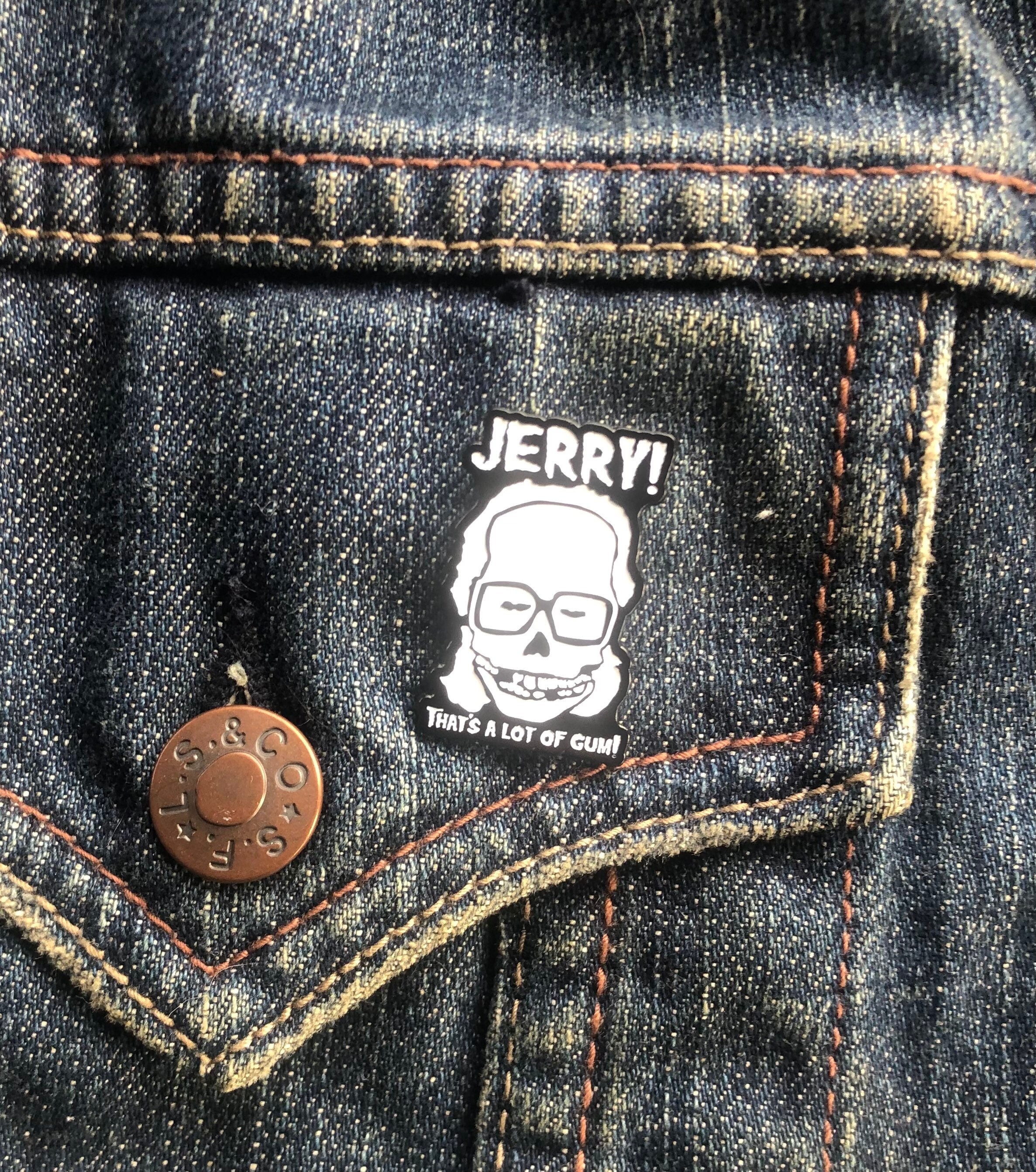 Fiend Skull Jerry Seinfeld Enamel Pin - That’s a Lot of Gum! (the ...