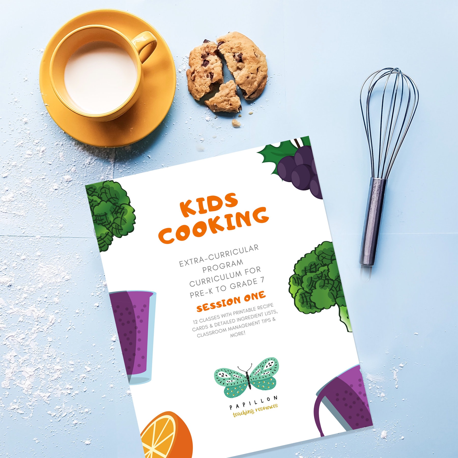 Unit 1 Kids Cooking Lessons Curriculum | 12 Lessons | Step-by-step Full ...