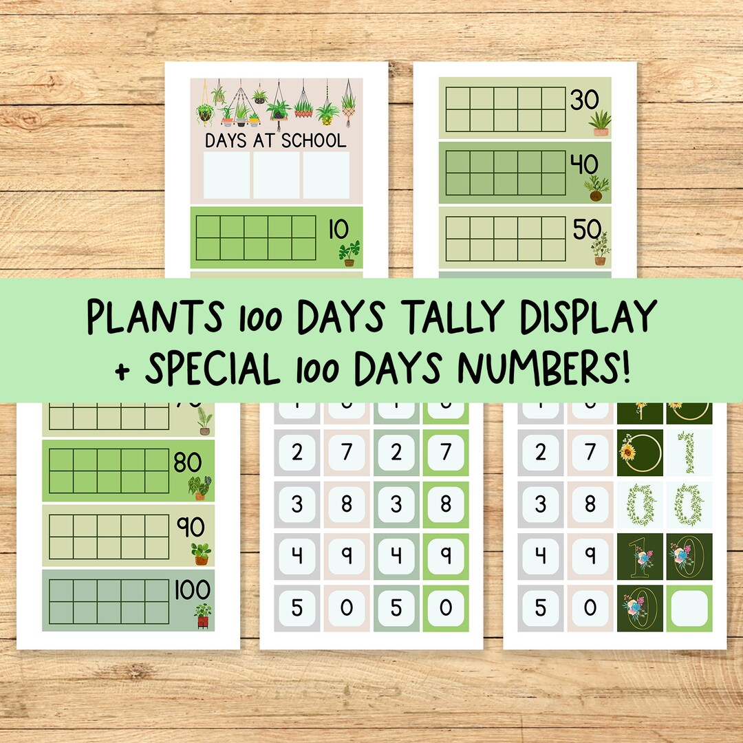 Plants Classroom Days at School | PNG + PDF | Natural Colors Classroom ...