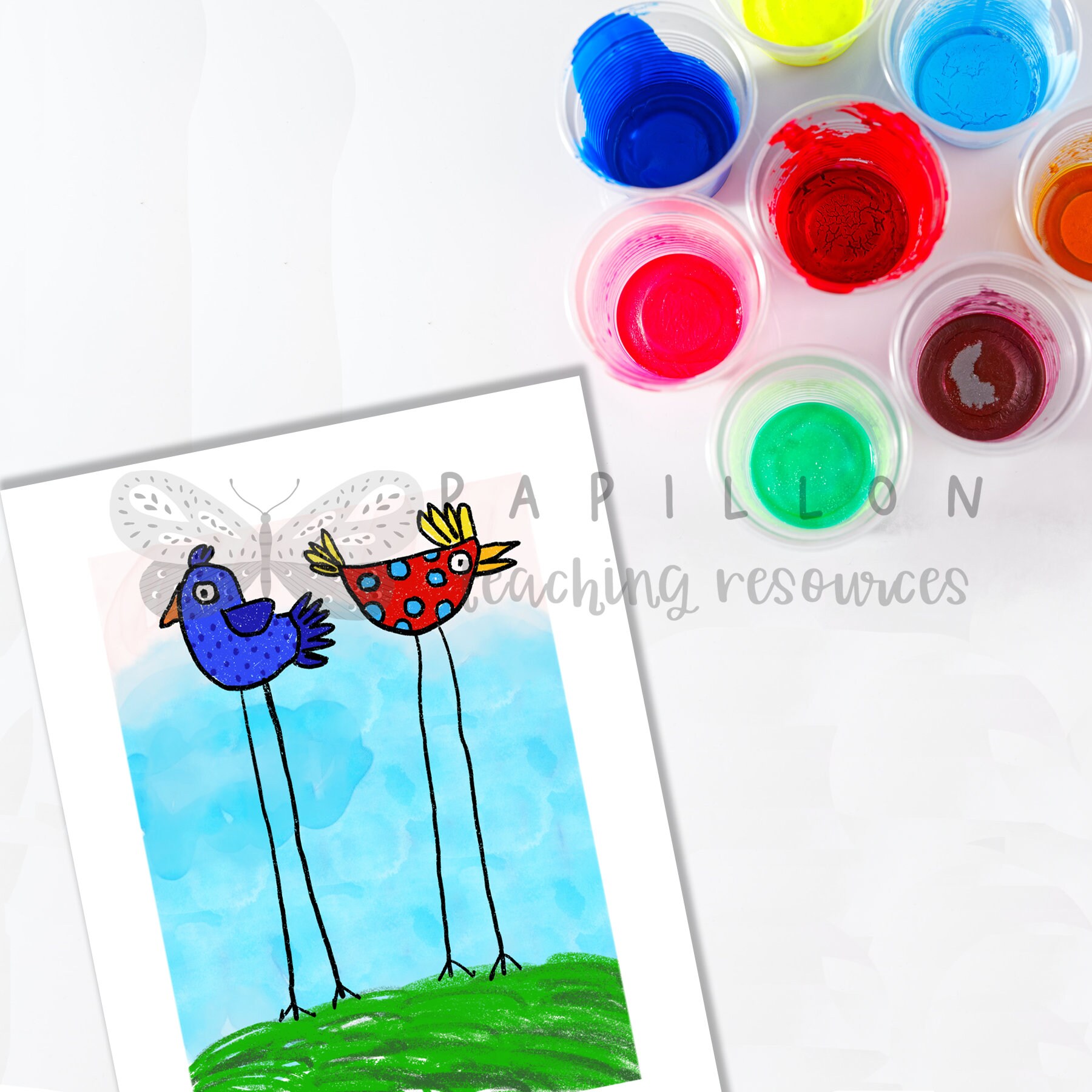 Birds Art Lessons Mini-unit | 3 Art Lessons | Step-by-step Full ...
