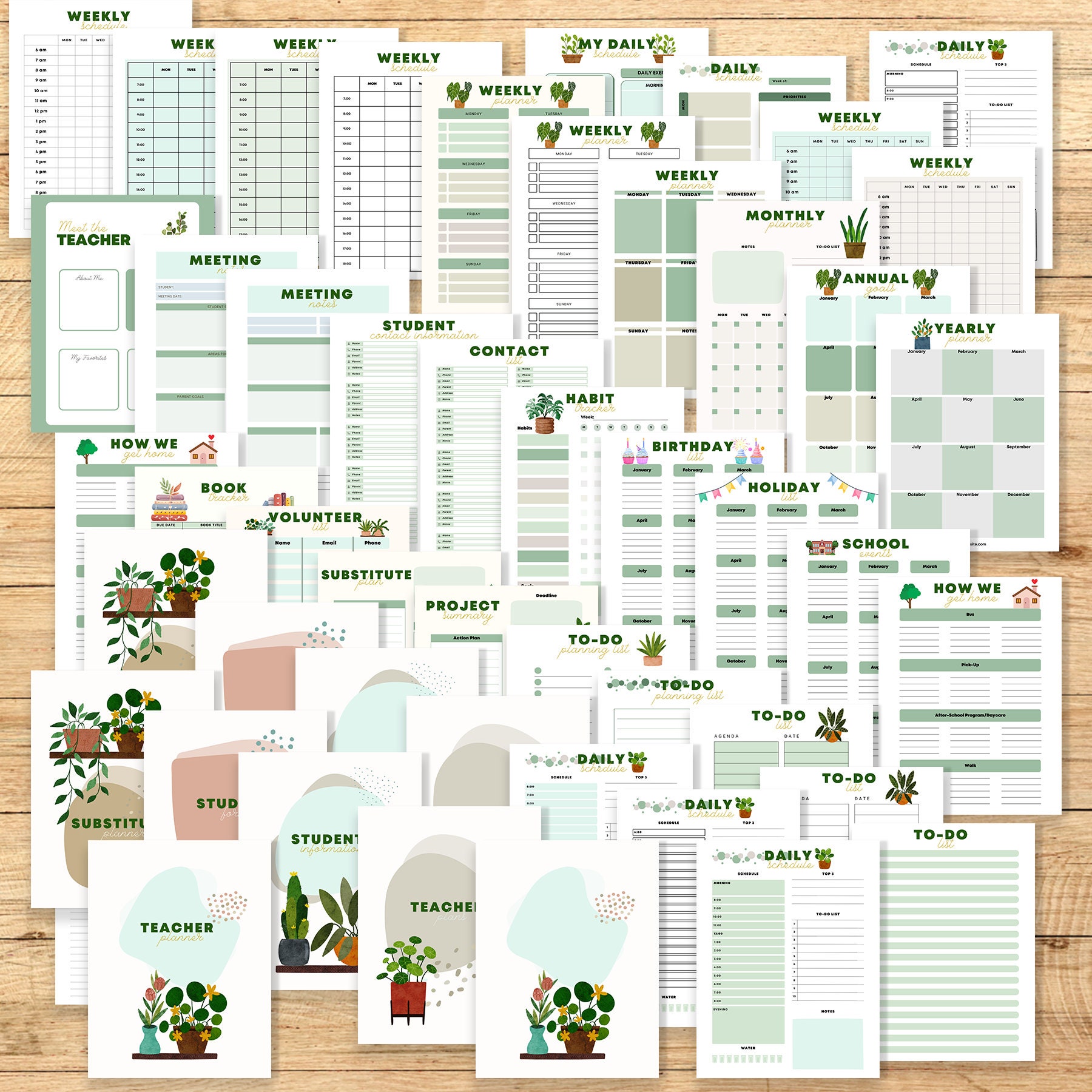 Plants Classroom Teacher Binder Forms Binder Covers, Newsletters Signs ...