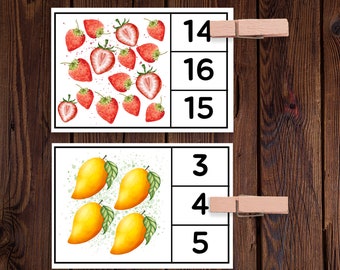 Sweets Count Cards 1-20 Nutrition Curriculum Printable Food Count Cards ...