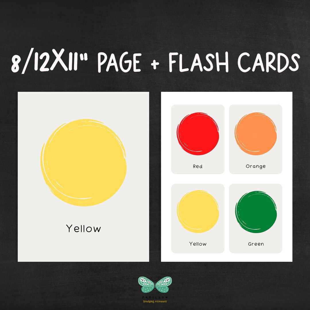 Illustrated Colour Posters + Flash Cards | Digital Instant Download ...