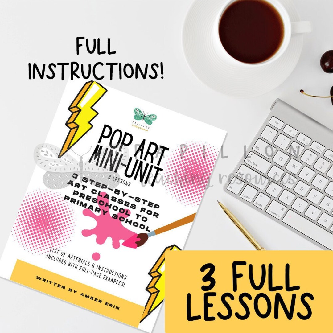Pop Art Lessons Mini-unit | 3 Art Lessons | Step-by-step Full ...