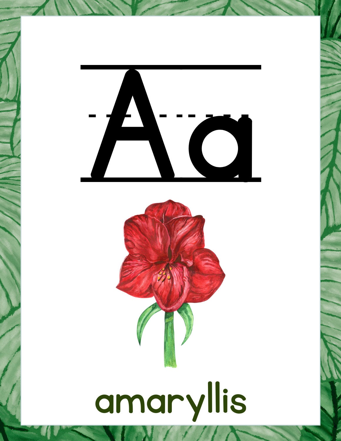 Plants Classroom Alphabet Posters | Boho Decor (PNG + PDF) - Etsy