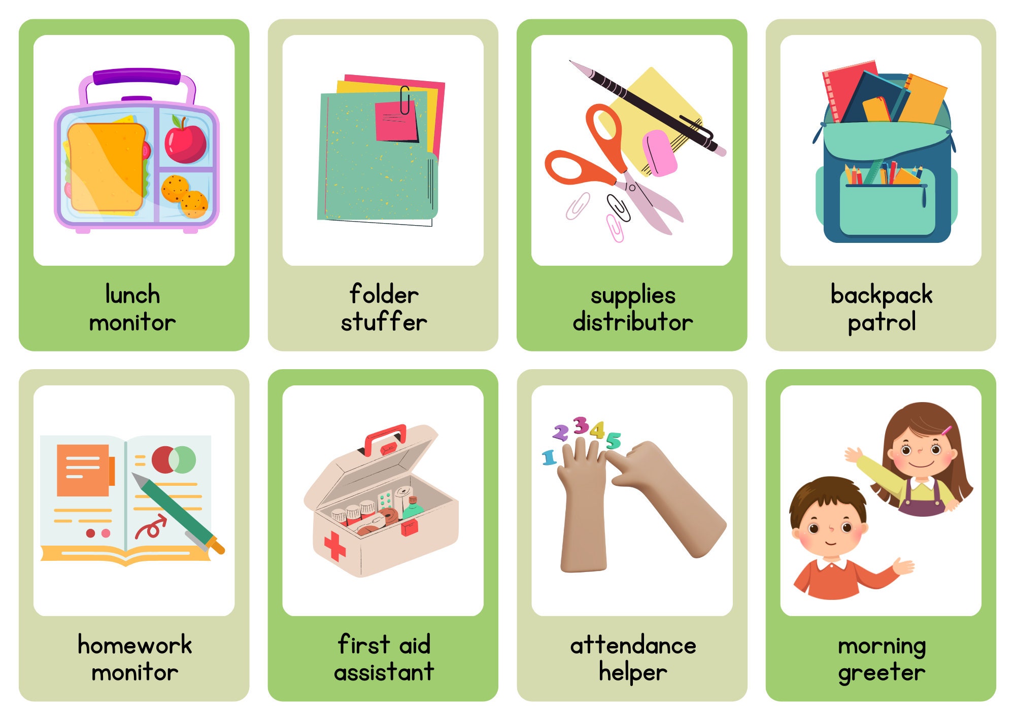 Plants Classroom Jobs Bundle | PNG + PDF + Powerpoint | Editable ...