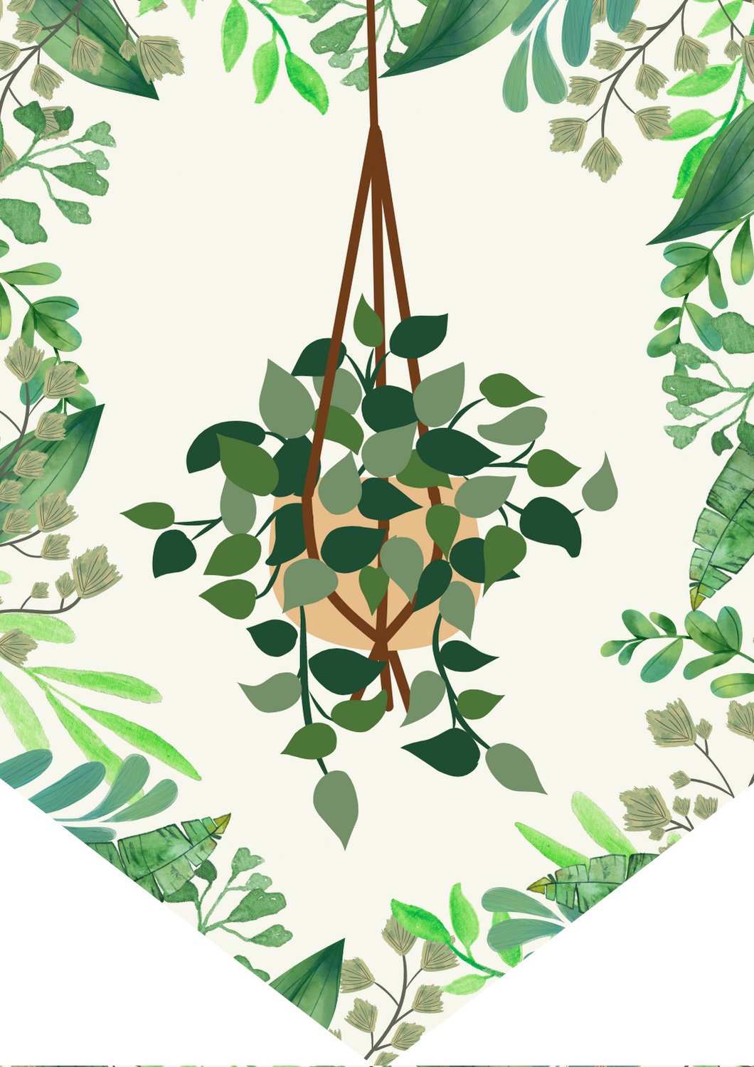 Plants Classroom Bunting Banner Letters PNG PDF Natural Colors ...