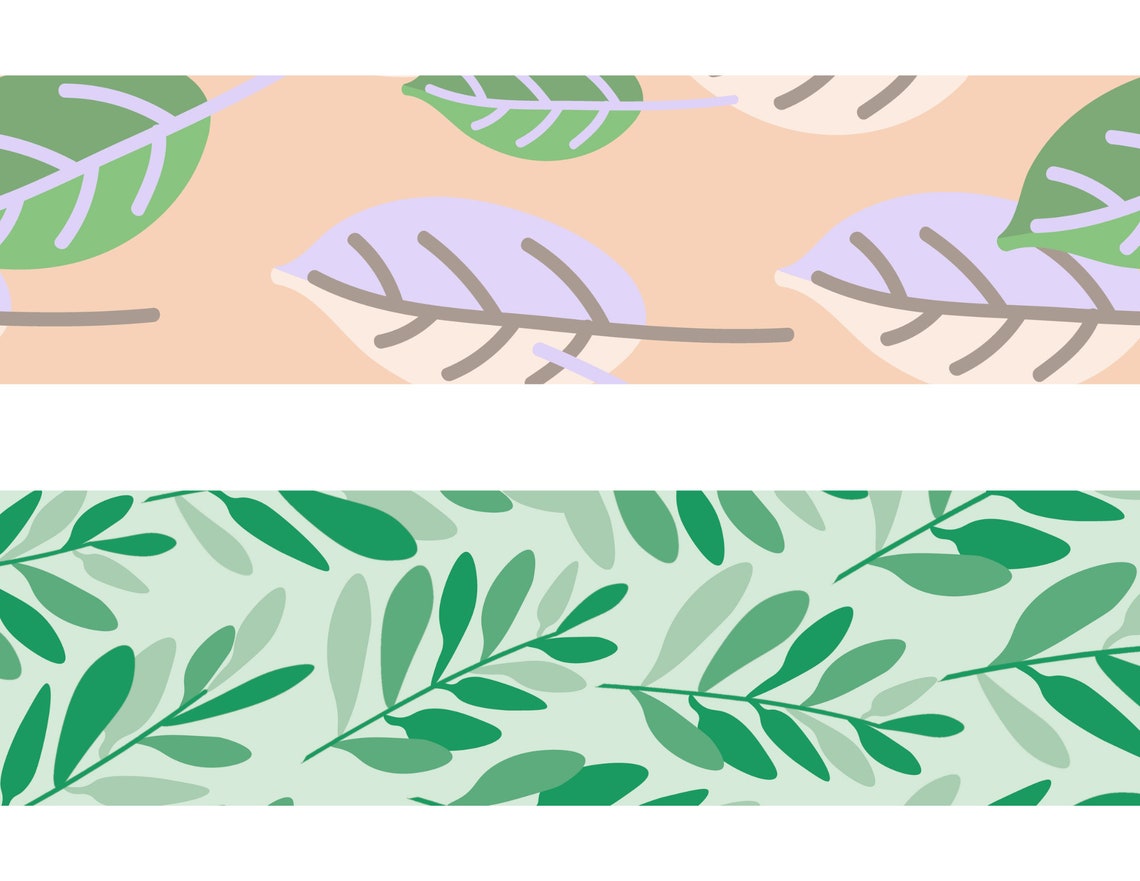 Plants Classroom Bulletin Board Border | Natural Boho Decor (PNG) - Etsy