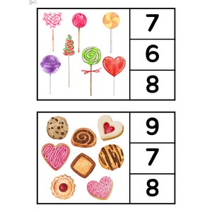 Sweets Count Cards 1-20 | Nutrition Curriculum | Printable Food Count ...
