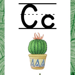 Plants Classroom Alphabet Posters Flashcards Poster PNG PDF Natural ...