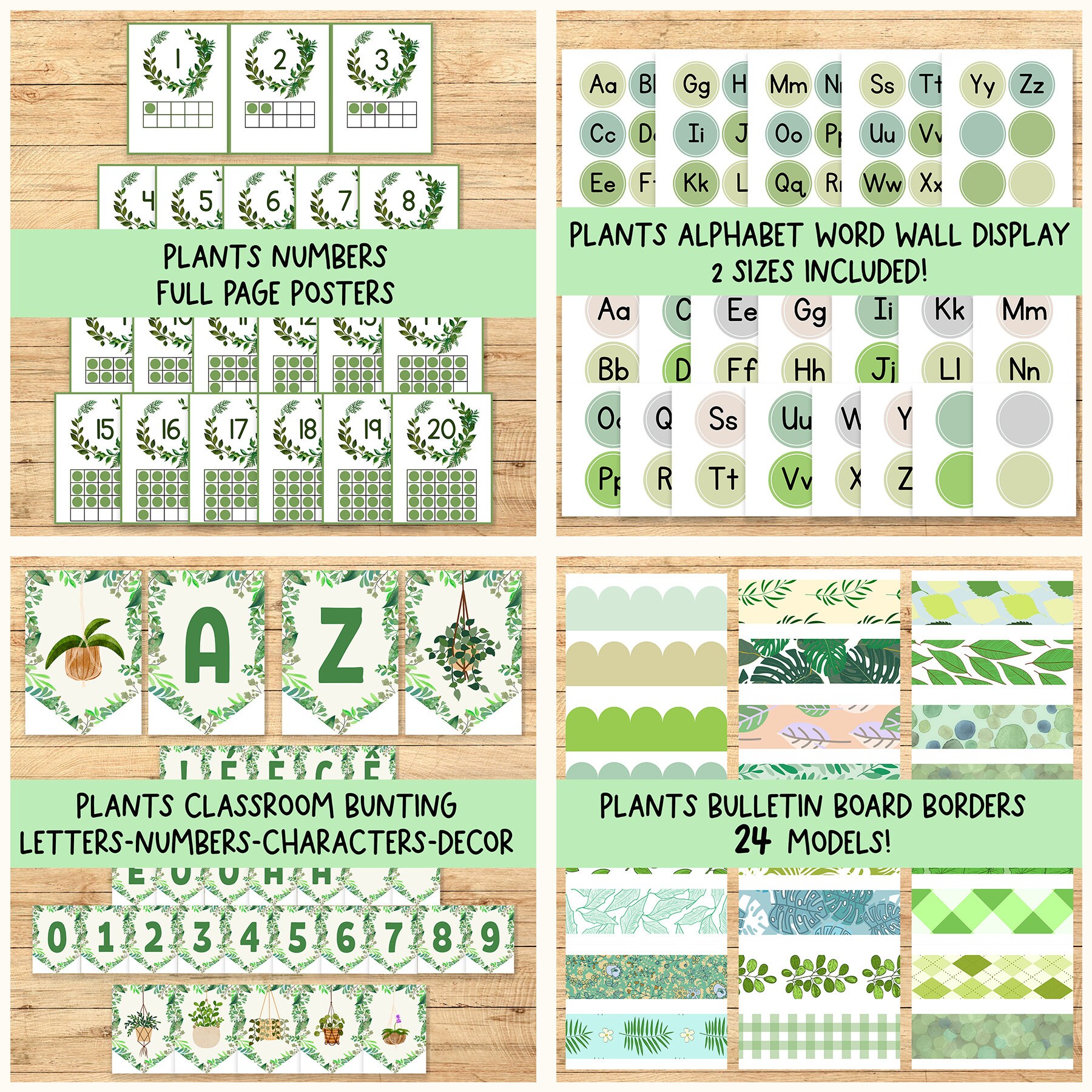 Plants Classroom Bundle PNG PDF Powerpoint Editable Natural Colors ...