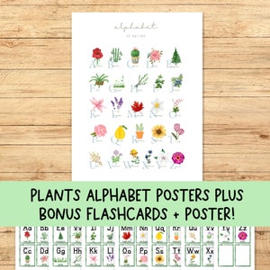 Plants Classroom Alphabet Posters | Boho Decor (PNG + PDF) - Etsy