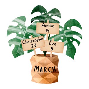 Plants Classroom Birthday Wall | PNG + PDF + Powerpoint | Editable ...
