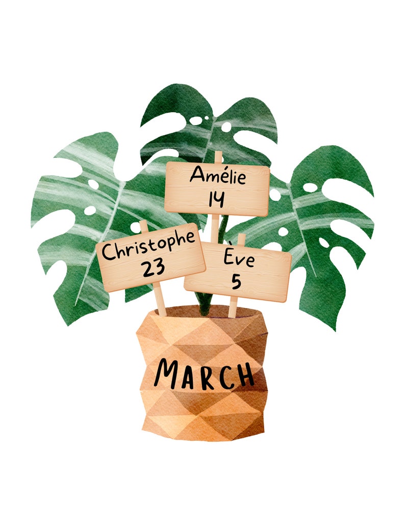 Plants Classroom Birthday Wall PNG PDF Powerpoint - Etsy