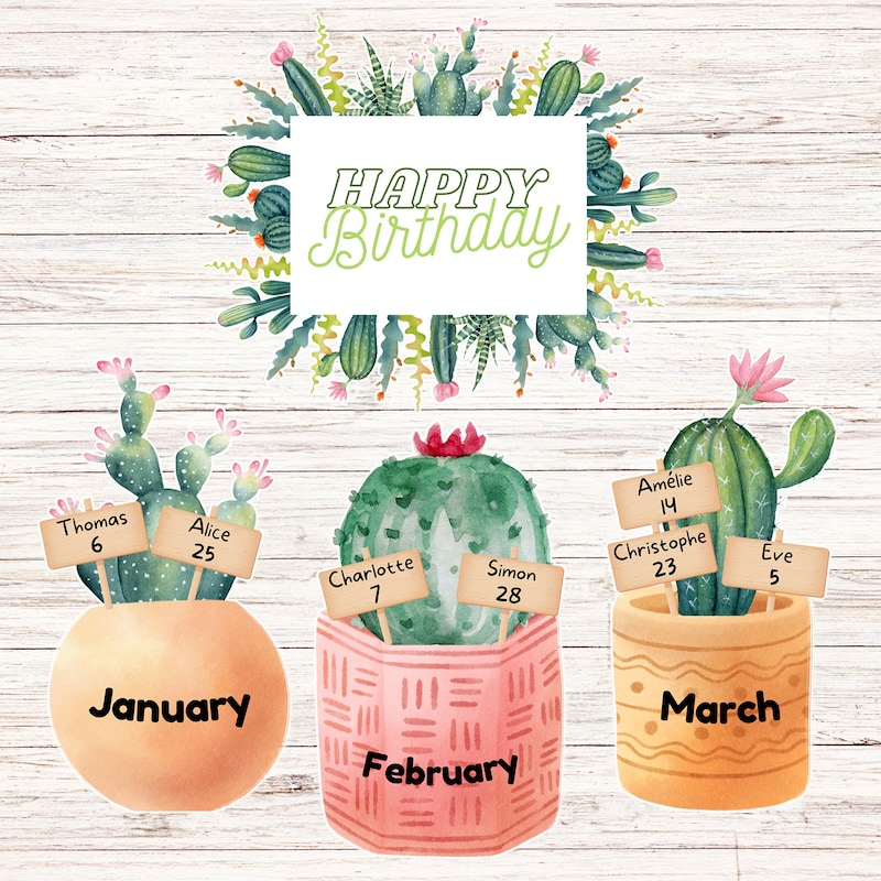 Classroom Cactus - Etsy