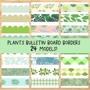 Plants Classroom Bulletin Board Border | PNG | Natural Colors Classroom ...