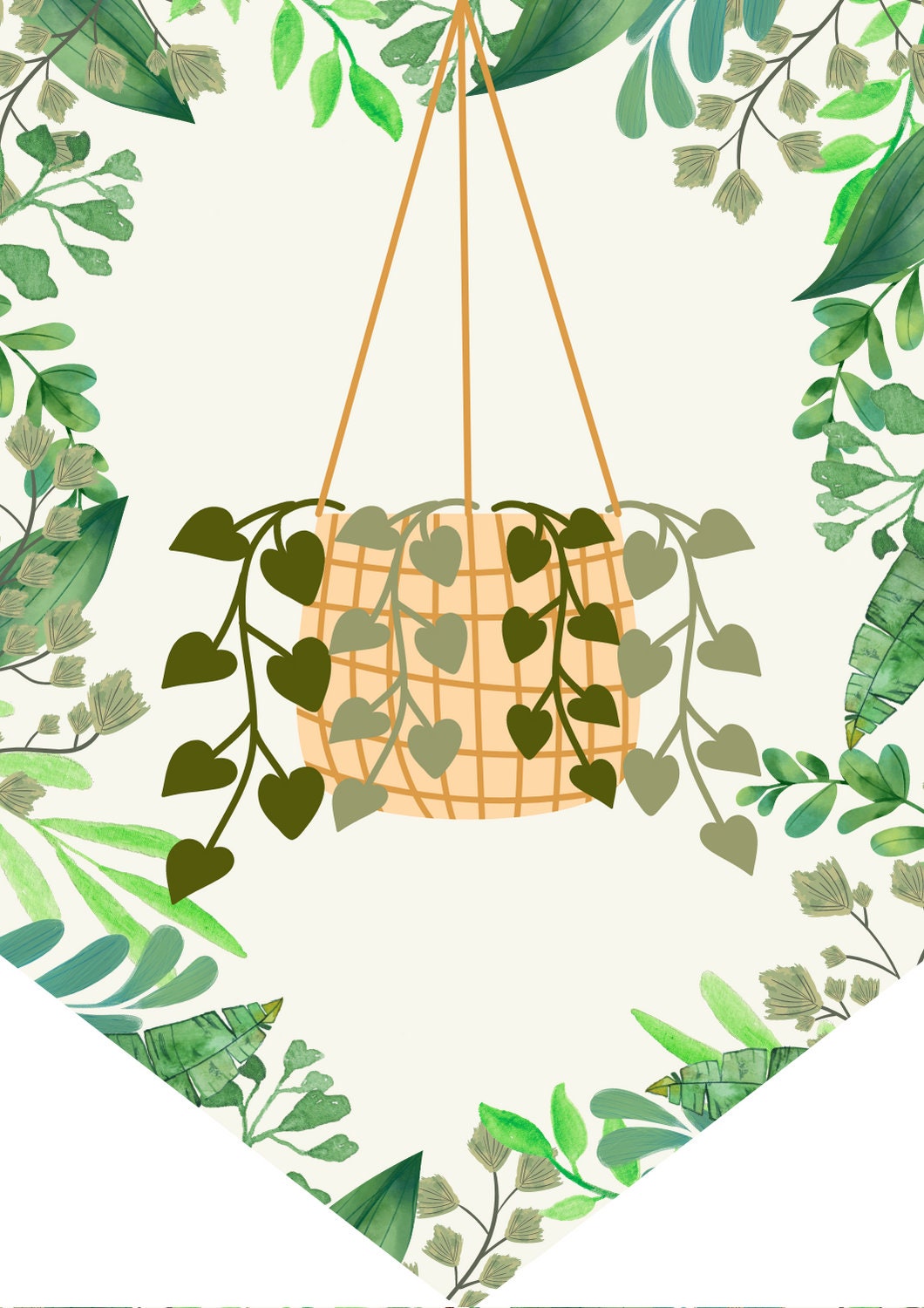 Plants Classroom Bunting Banner Letters PNG PDF Natural Colors ...