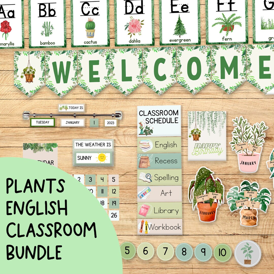 Plants Classroom Bundle | PNG + PDF + Powerpoint | Editable | Natural ...
