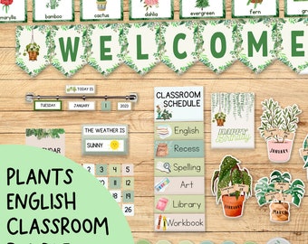 Plants Classroom Birthday Wall PNG PDF Powerpoint Editable Natural ...