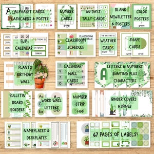 Plants Classroom Bundle | PNG + PDF + Powerpoint | Editable | Natural ...