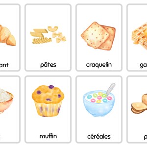 French Food Flash Cards | Printable Nutrition Learning (digital ...