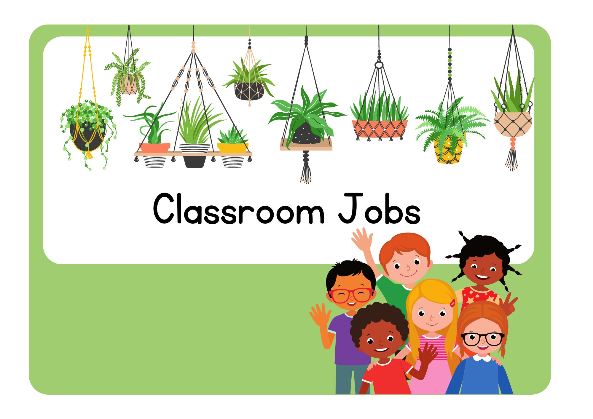 Plants Classroom Jobs Bundle | PNG + PDF + Powerpoint | Editable ...