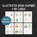 Illustrated Number Posters Flash Cards 1-20 Digital Instant Download ...