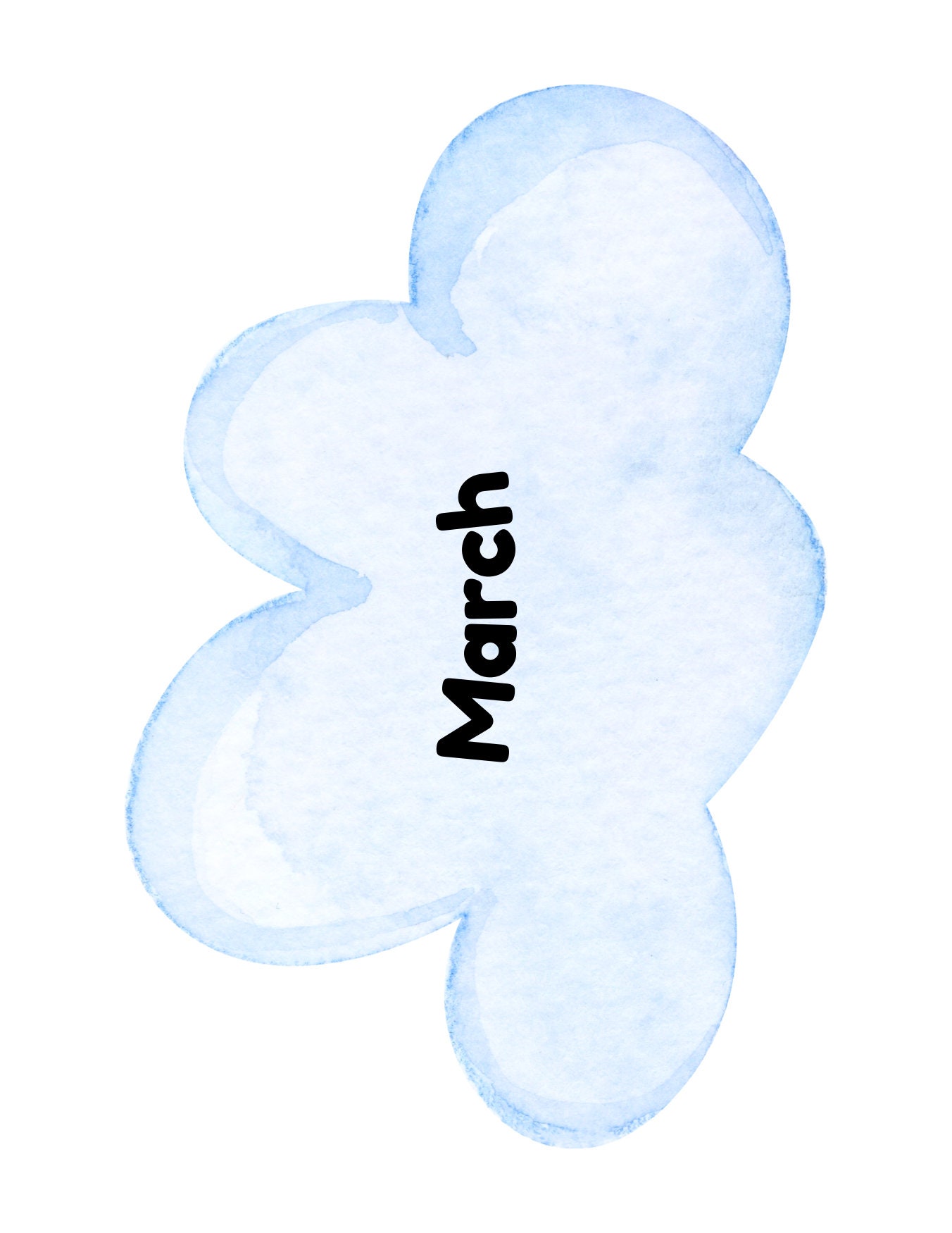 Rainbow Clouds Raindrops Classroom Birthday Wall | PNG + PDF | Natural ...