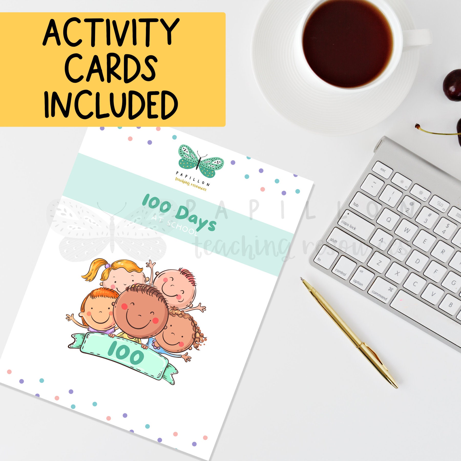 100 Days at School Activities | Song & Movement Cards (printable) - Etsy