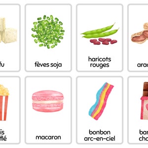 French Food Flash Cards | Printable Nutrition Learning (digital ...