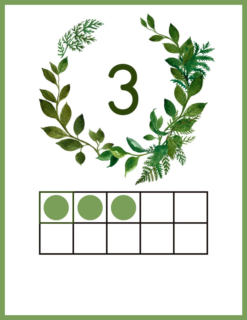 Plants Classroom Number Tally Posters PNG PDF Natural Colors Classroom ...