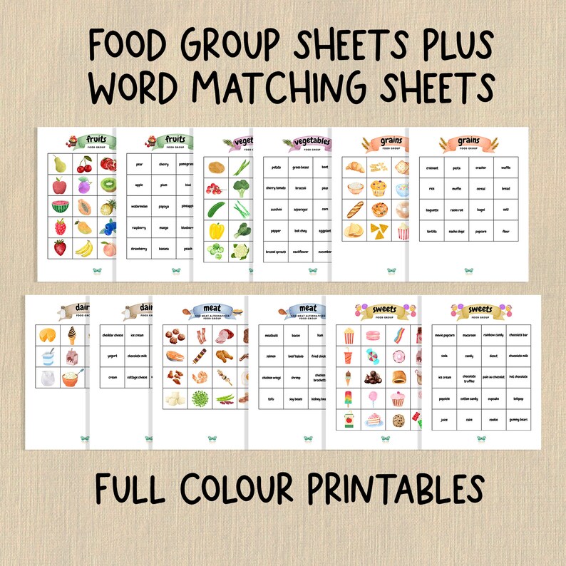 Food Group Printable Cards | Nutrition Curriculum | Printable Food ...