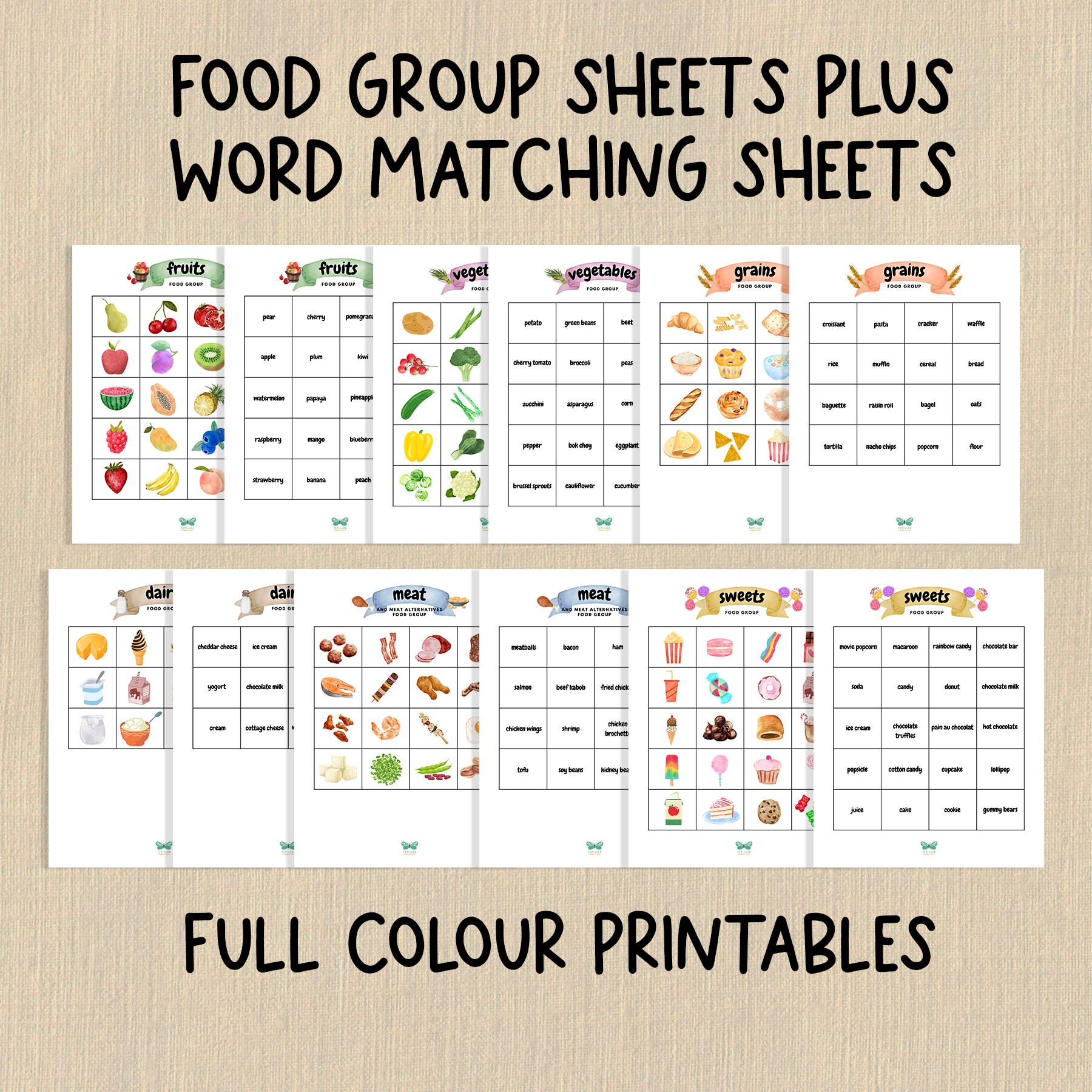 Food Group Printable Cards | Nutrition Curriculum | Printable Food ...