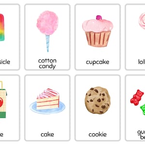 English Food Flash Cards | 104 Cards | Printable Food Flash Cards ...