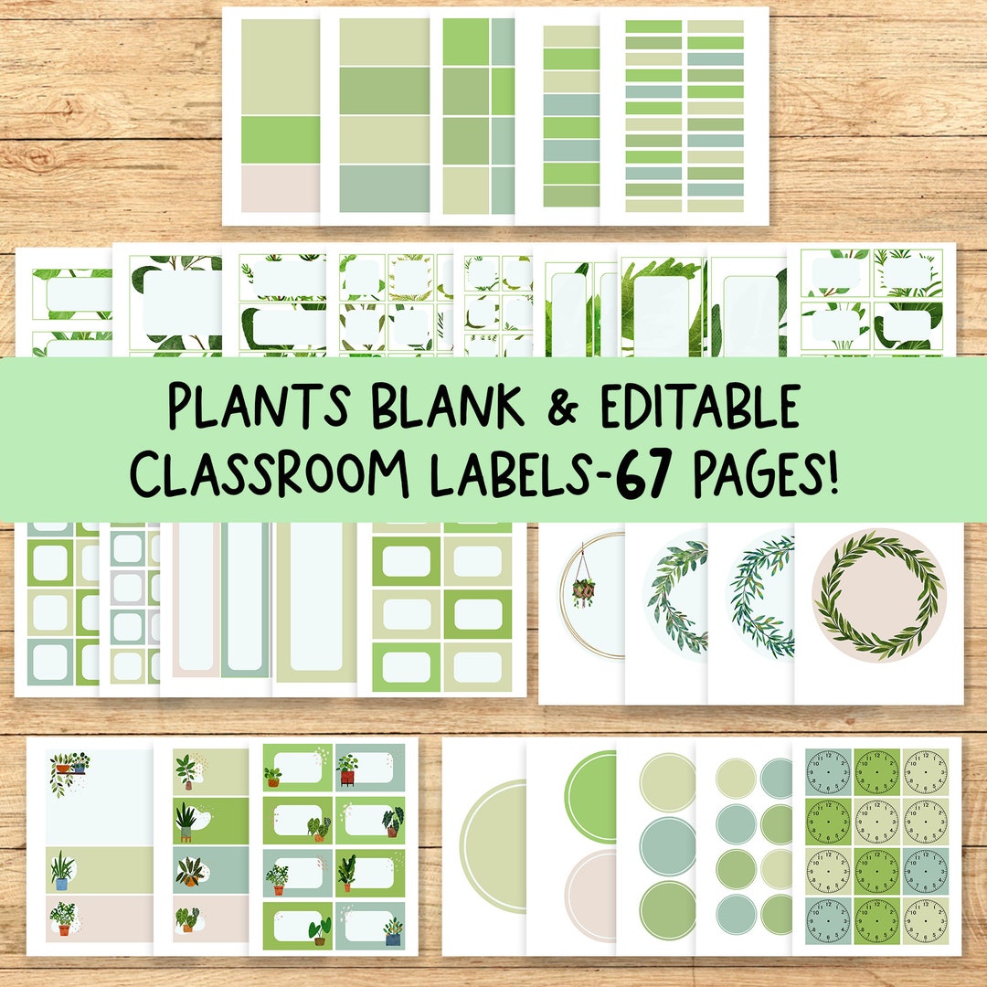 Plants Classroom Labels Bundle | PNG + PDF + Powerpoint | Editable ...