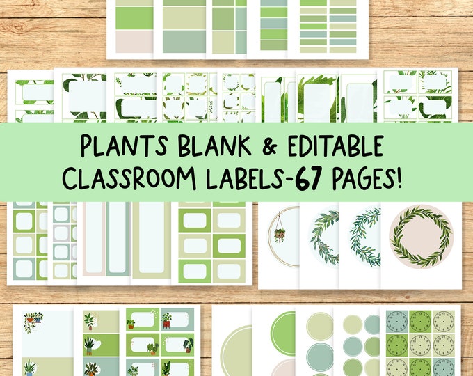 Plants Classroom Birthday Wall | PNG + PDF + Powerpoint | Editable ...