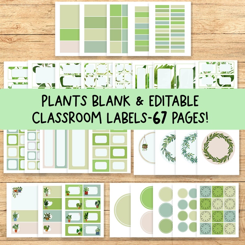 Plants Classroom Labels Bundle | PNG + PDF + Powerpoint | Editable ...
