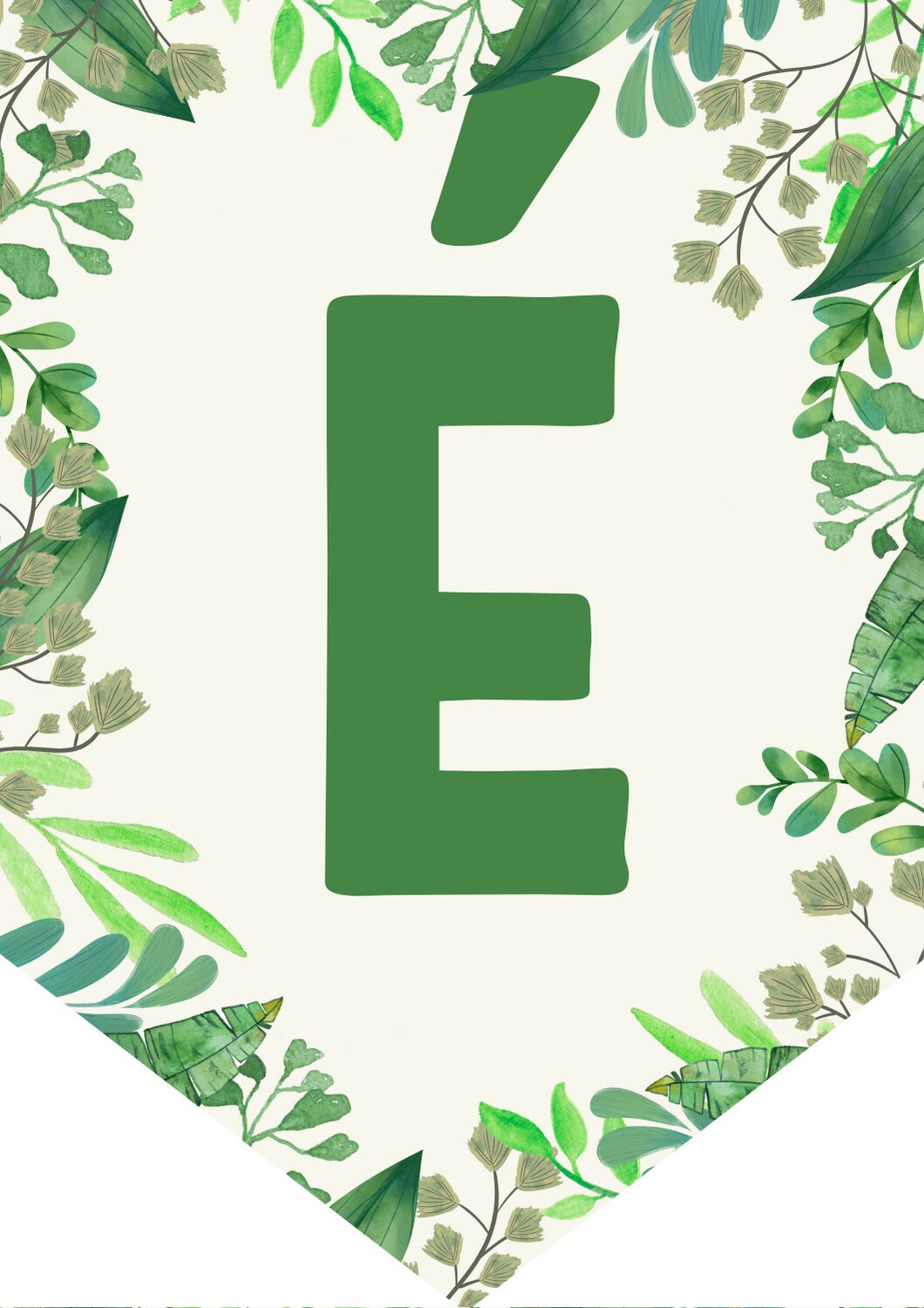 Plants Classroom Bunting Banner Letters PNG PDF Natural Colors ...