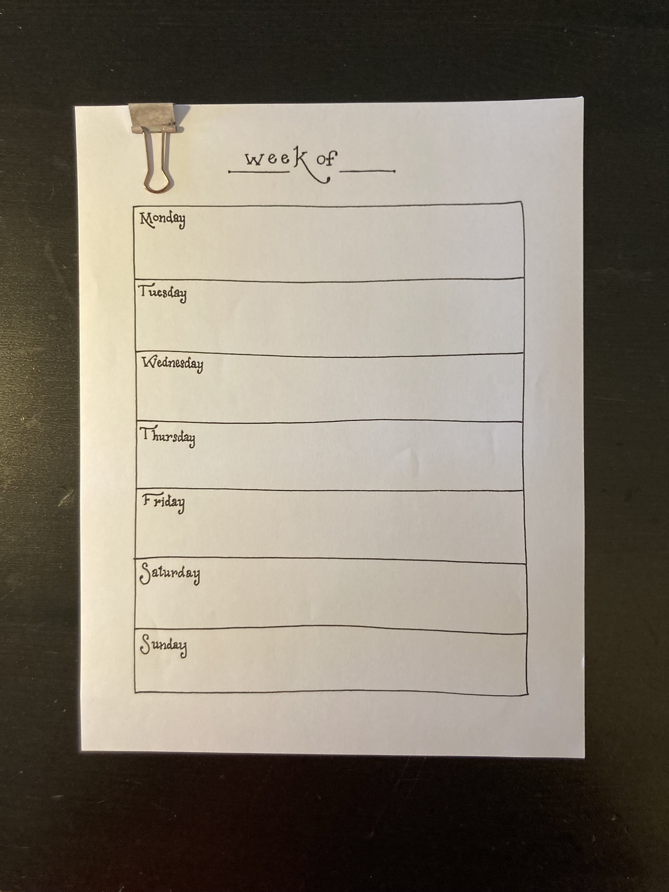Printable Single Sheet Weekly Planner (bookish) - Etsy